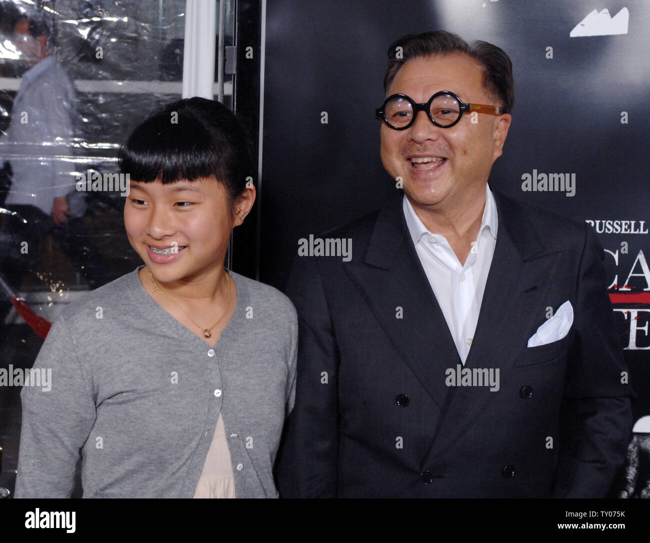 Michael Chow and his daughter Asia attend the premiere of the motion ...