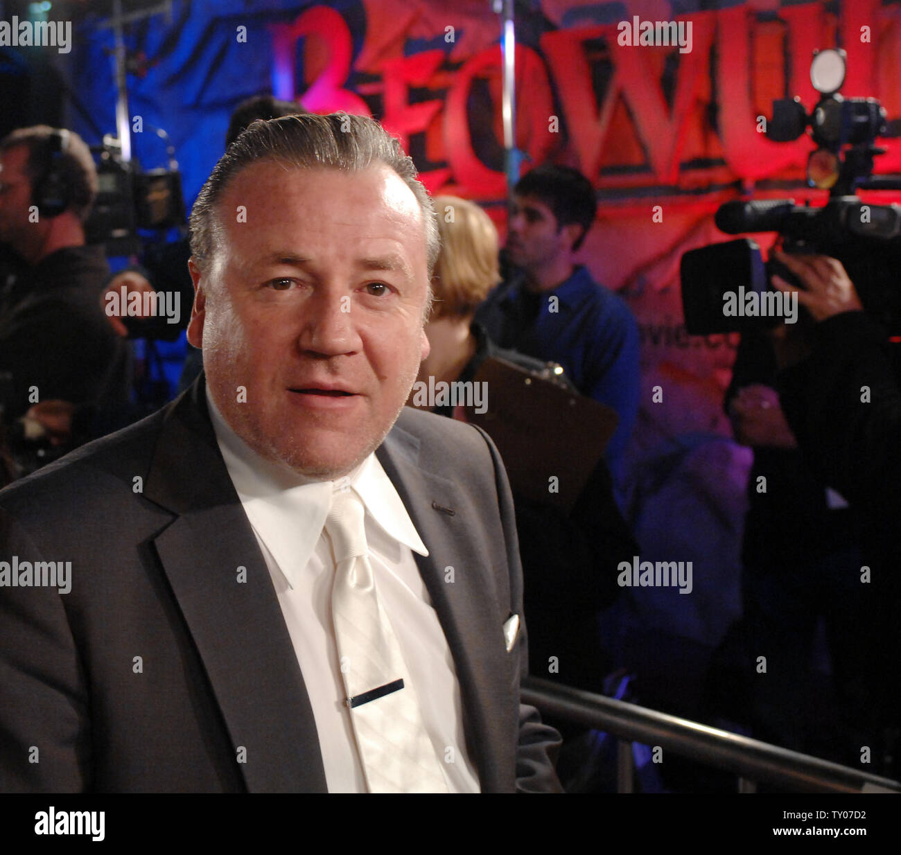British actor Ray Winstone, a cast member in the animated motion ...