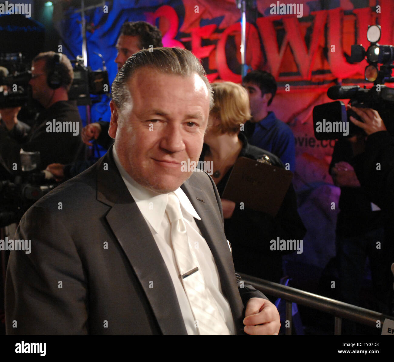 British actor Ray Winstone, a cast member in the animated motion ...