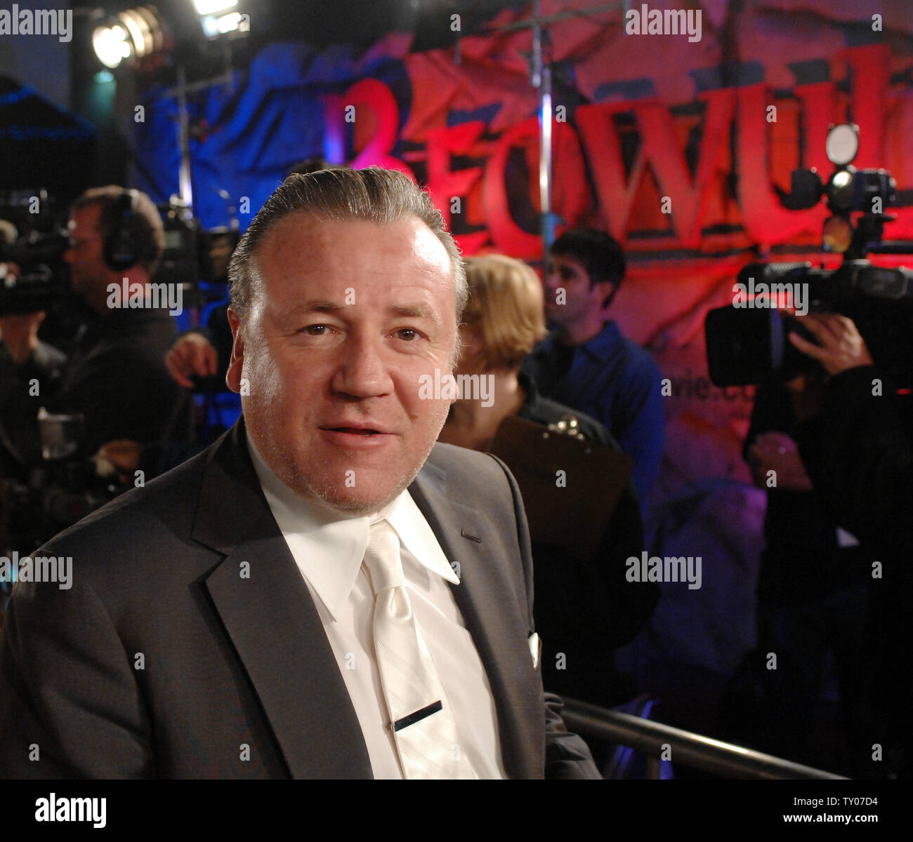 British actor Ray Winstone, a cast member in the animated motion ...