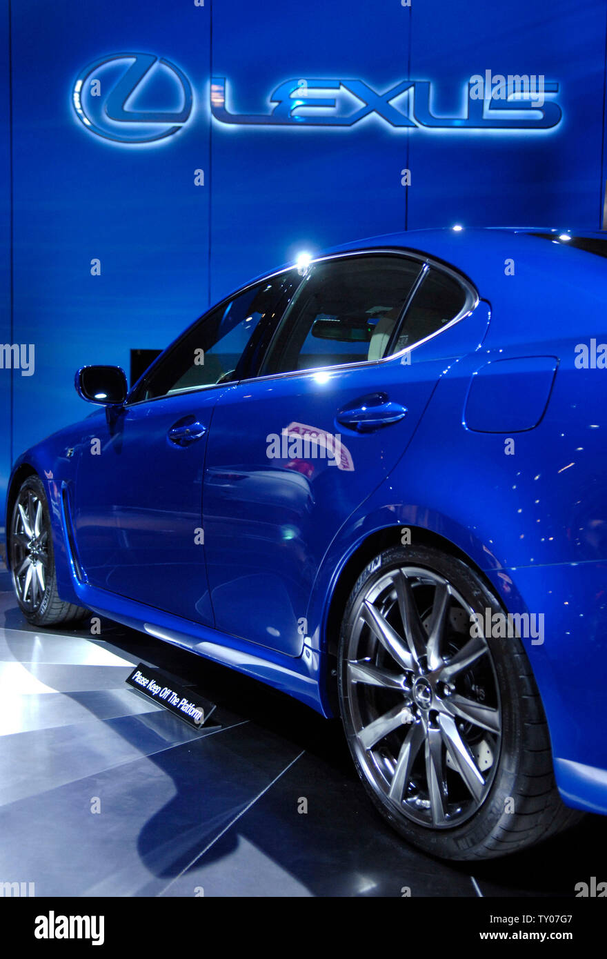 The new Lexus IS F is seen on display at the LA Auto Show 2007 in Los ...