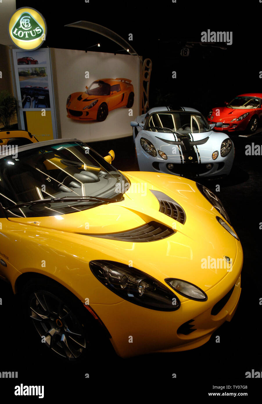 The 2008 Lotus Elise is on display at the LA Auto Show 2007 in Los ...