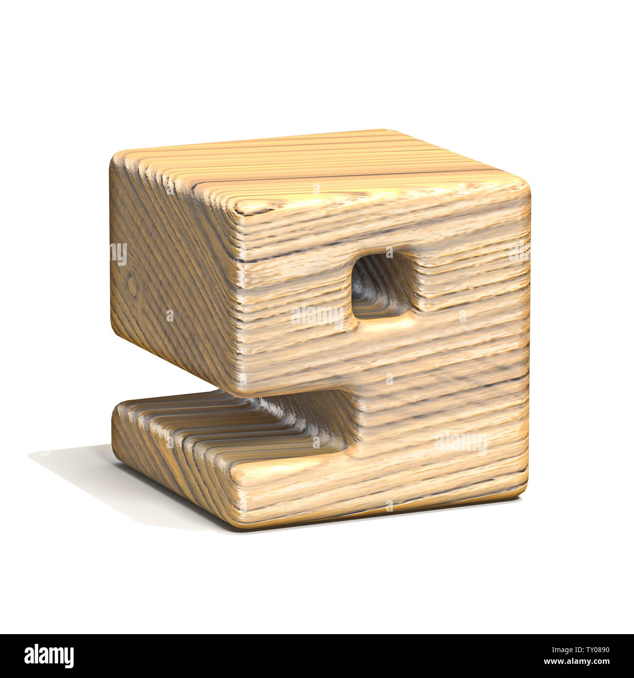 Solid wooden cube font Number 9 NINE 3D render illustration isolated on ...