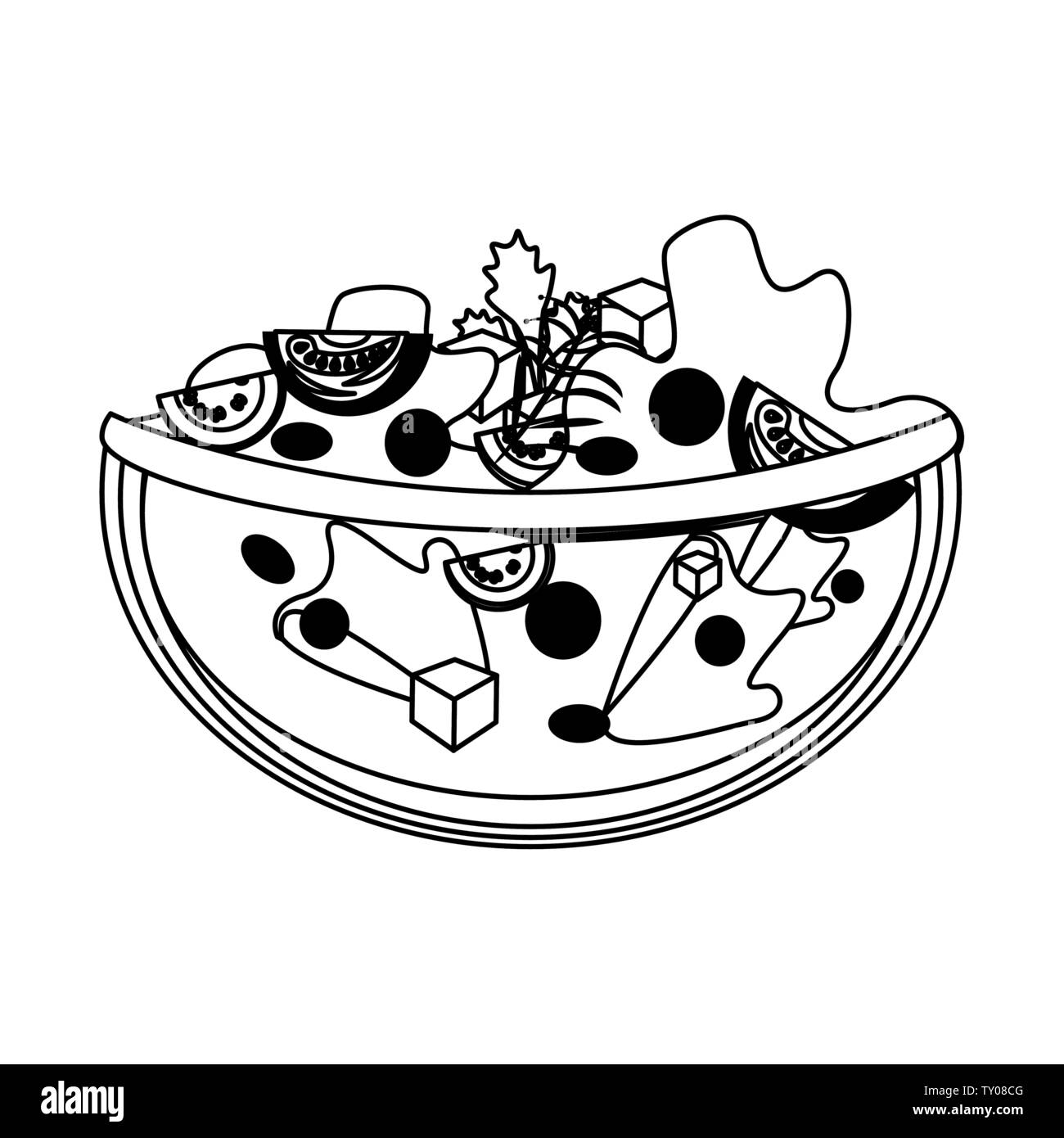 Bowl black olives Stock Vector Images - Alamy