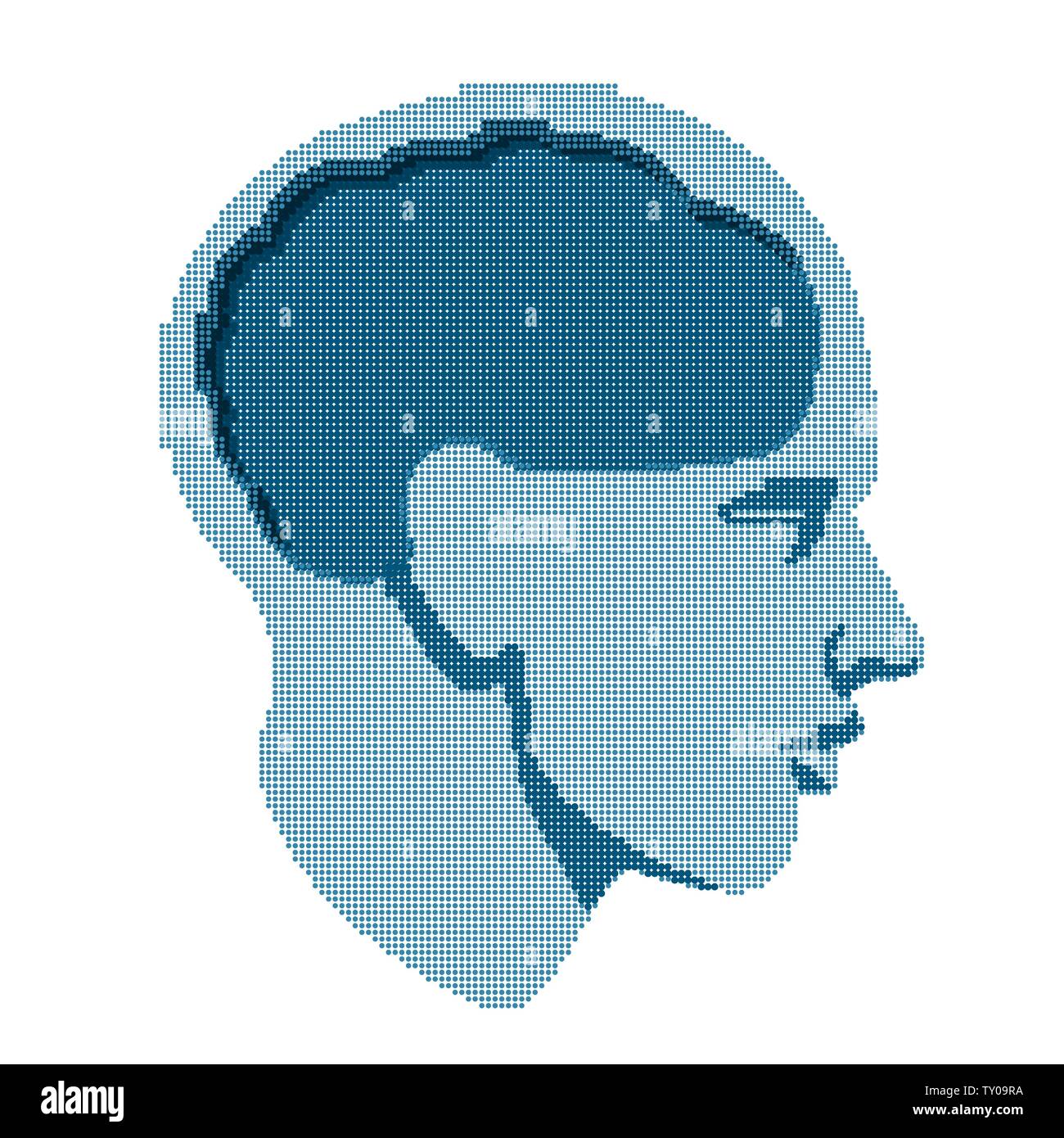 Halftone face Stock Vector Images - Alamy