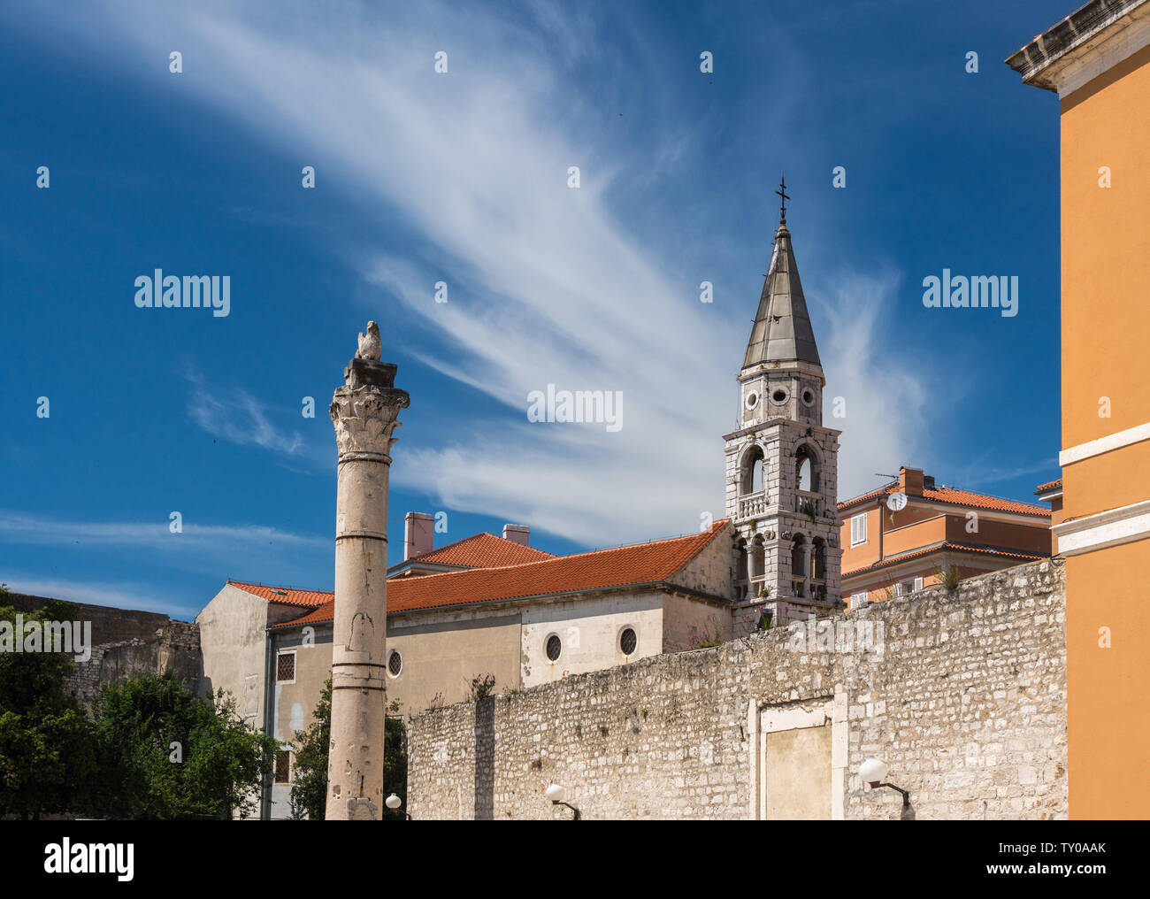 Bell Tower in the old town of Zadar in Croatia Stock Photo - Alamy