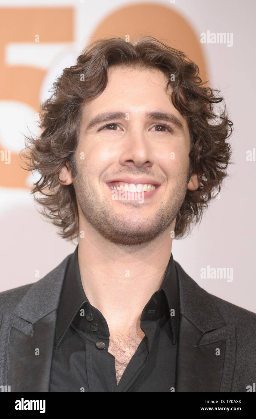 Josh Groban appears backstage at the 50th annual Grammy Awards at the ...