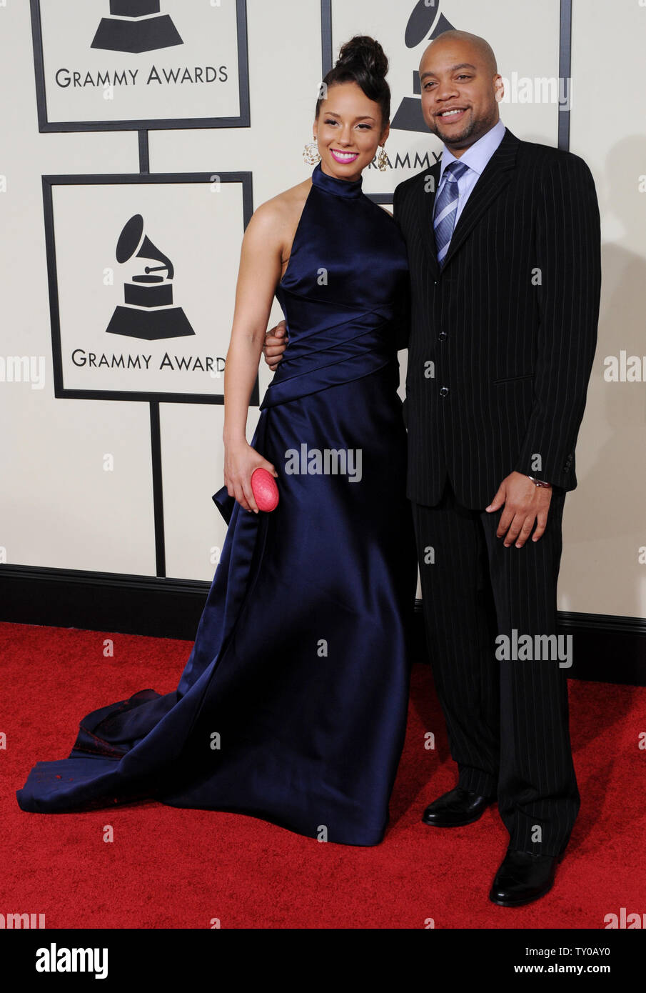 Alicia Keys and Kerry Brothers arrive for the 50th annual Grammy Awards ...