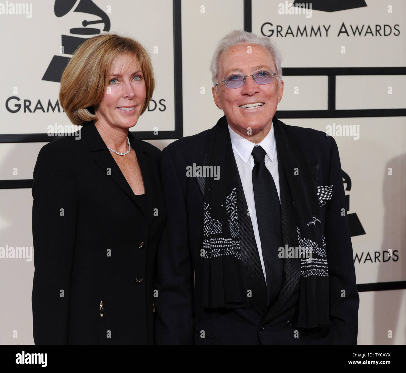 Andy Williams and his wife Debbie arrive for the 50th annual Grammy ...