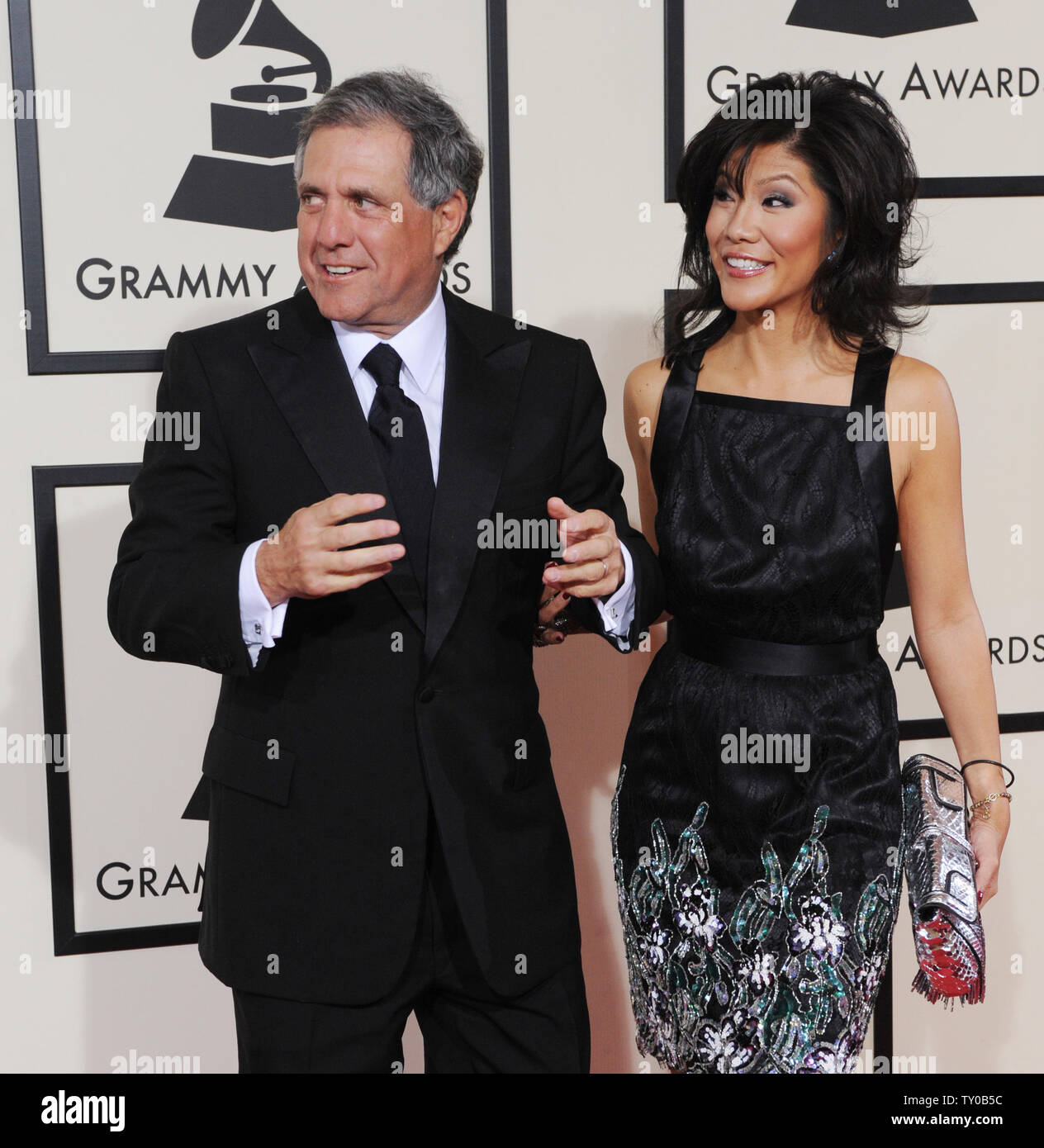 Les Moonves and Julie Chen arrive for the 50th annual Grammy Awards at ...