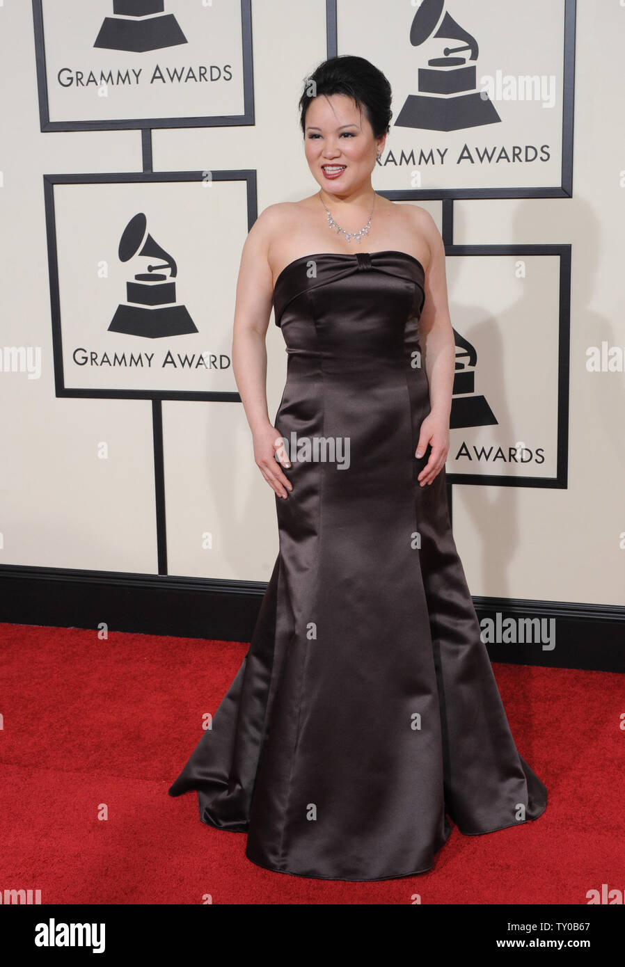 Angelin Chang arrives at the 50th annual Grammy Awards at the Staples ...