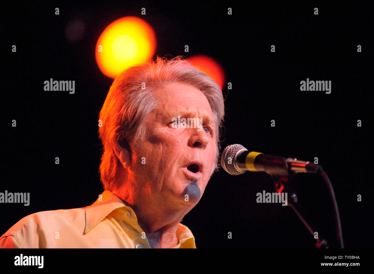 Singer Brian Wilson of the Beach Boys performs at Rock 'n' Roll Fantasy ...