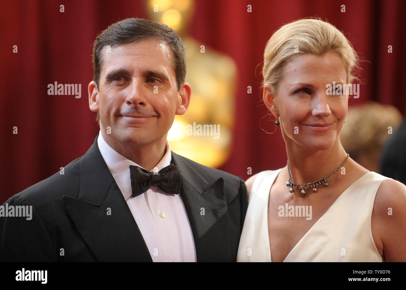 Steve Carell (L) and Nancy Walls arrive for the 80th Annual Academy ...