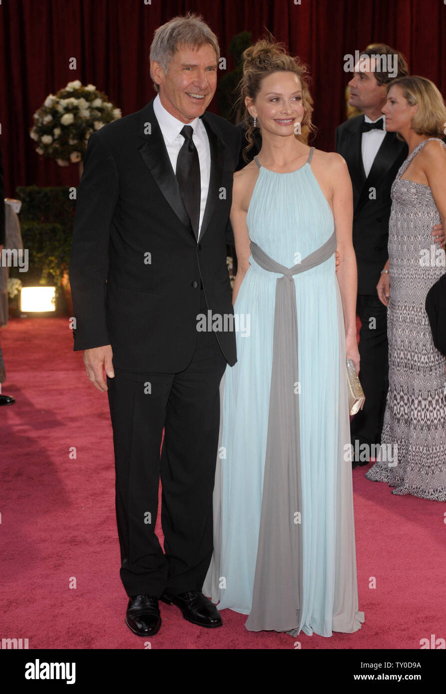 Harrison Ford (L) and Calista Flockhart arrive for the 80th Annual ...