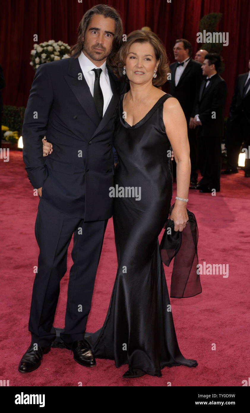 Colin Farrell (L) and his mother, Rita, arrive for the 80th Annual ...