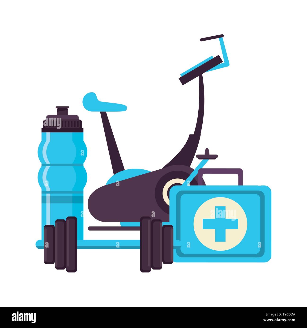 fitness equipment workout health symbols Stock Vector Image & Art - Alamy
