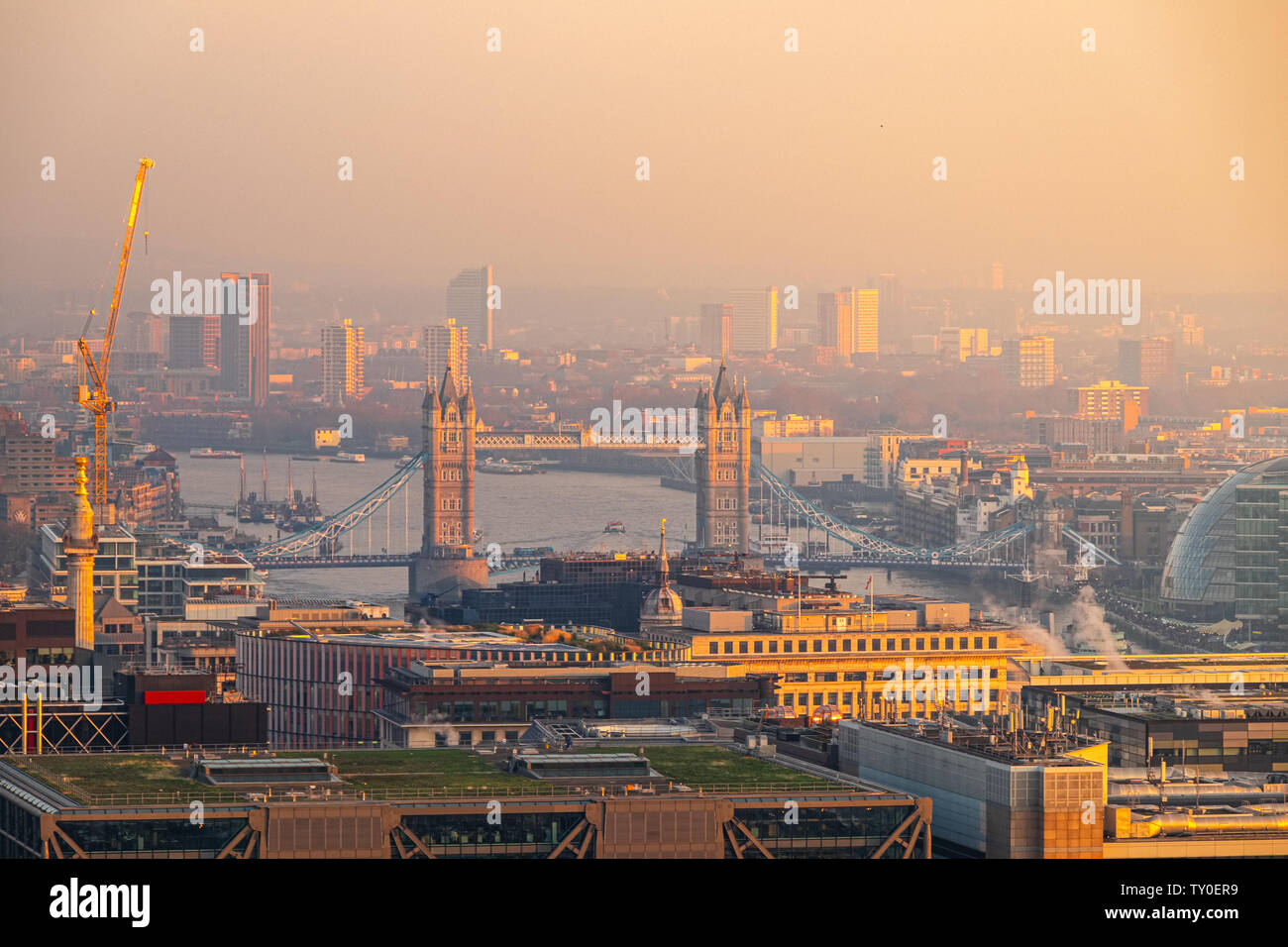 Landscape of Tower Bridge, one of the most famous attraction in London ...