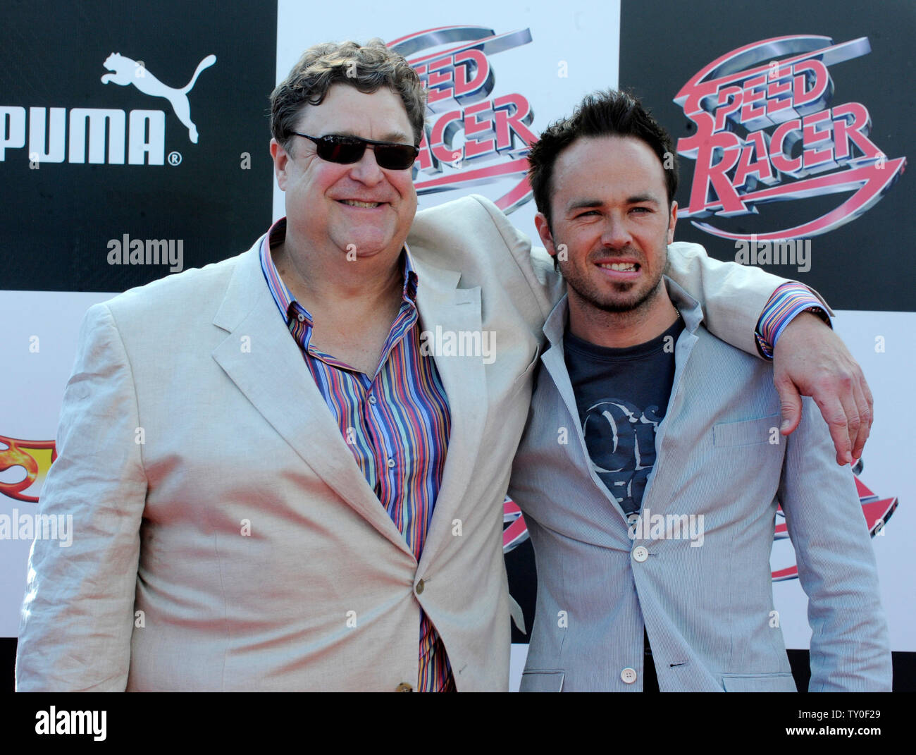 John Goodman (L) and Kick Gurry, cast members in the sports action ...