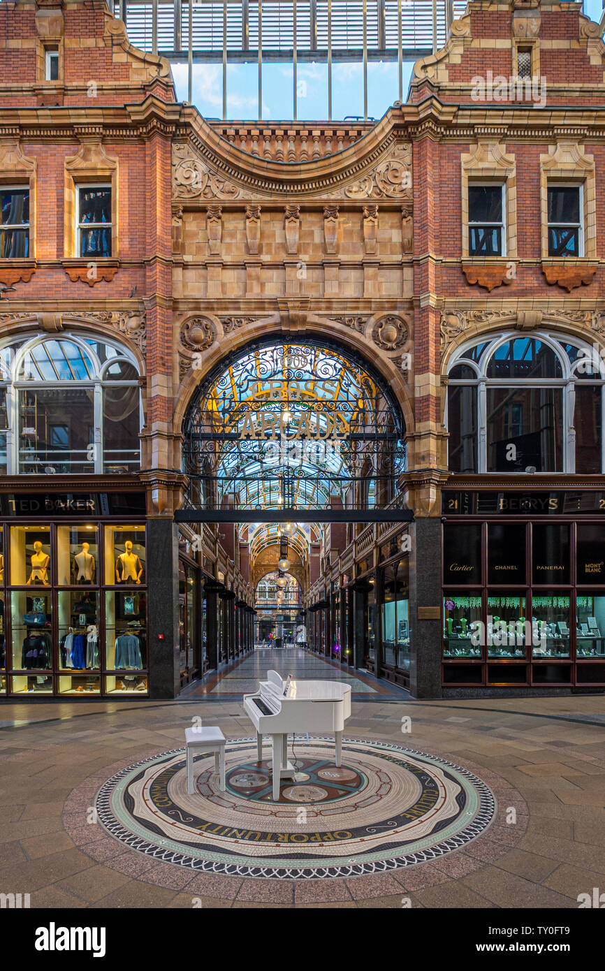 LEEDS, UK -JUNE 2, 2019: Victoria Quarter, one of the most famous ...
