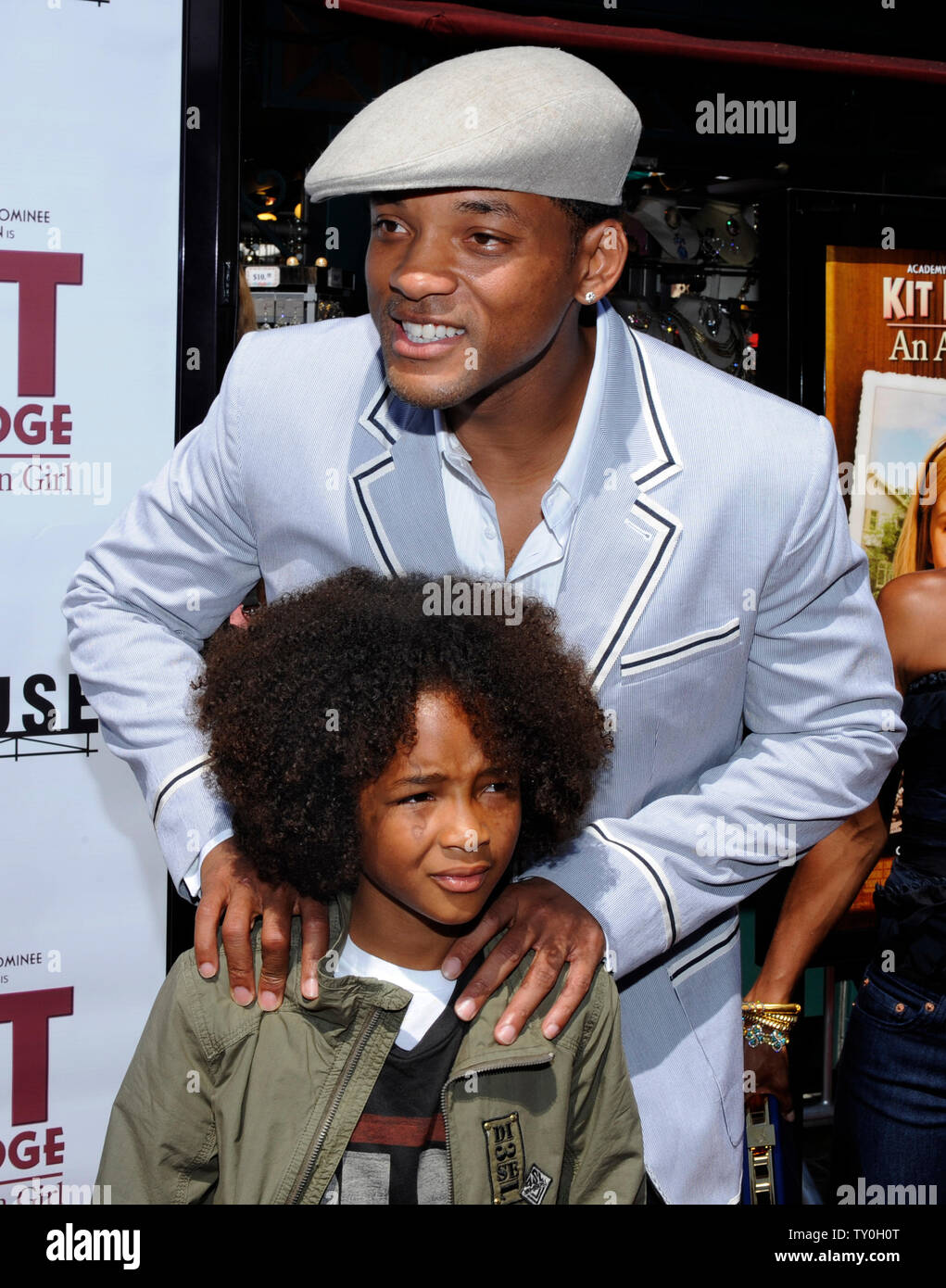 Actor Will Smith and his son Jaden attend the premiere of the dramatic ...