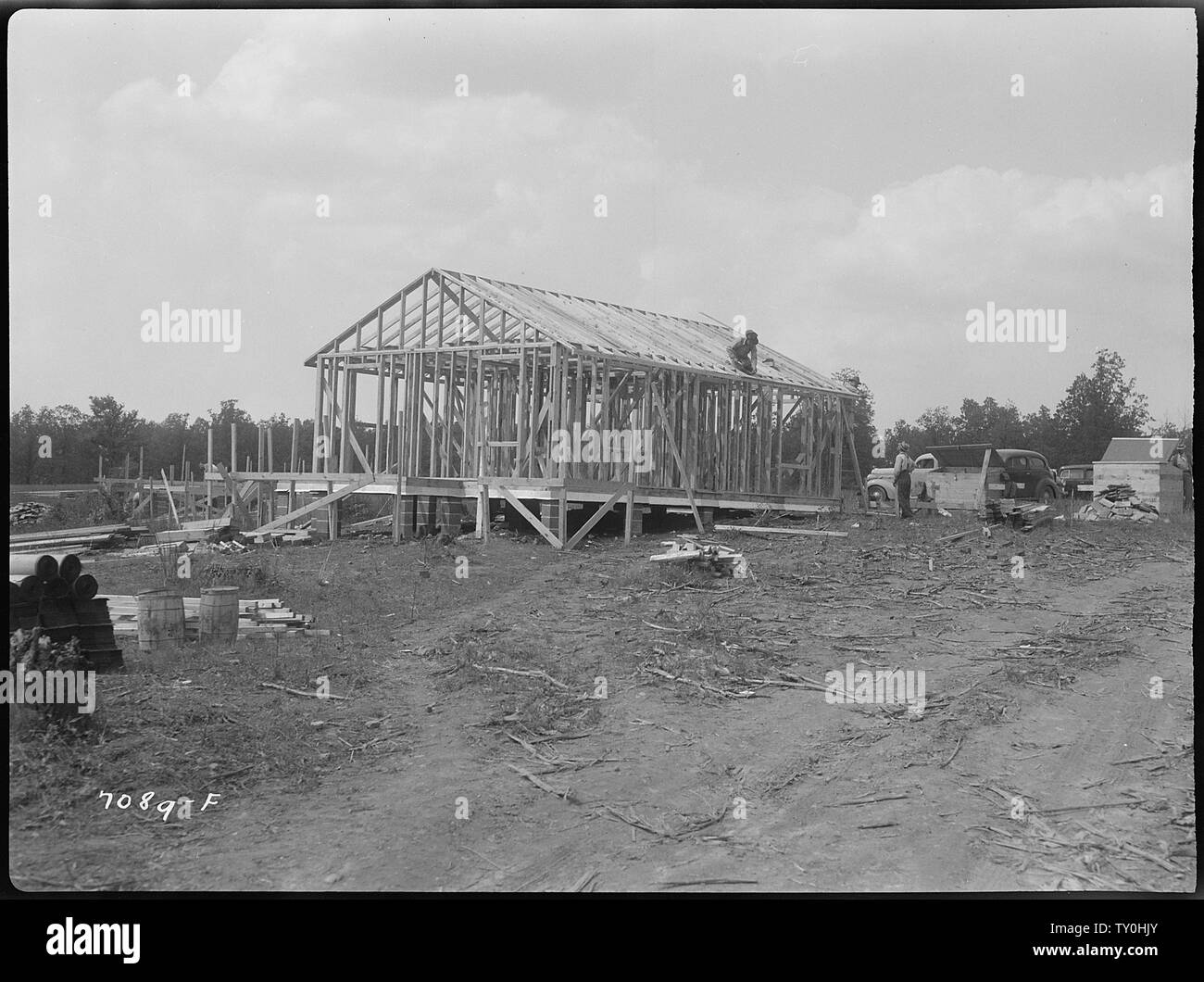 Defense houses under construction Stock Photo - Alamy