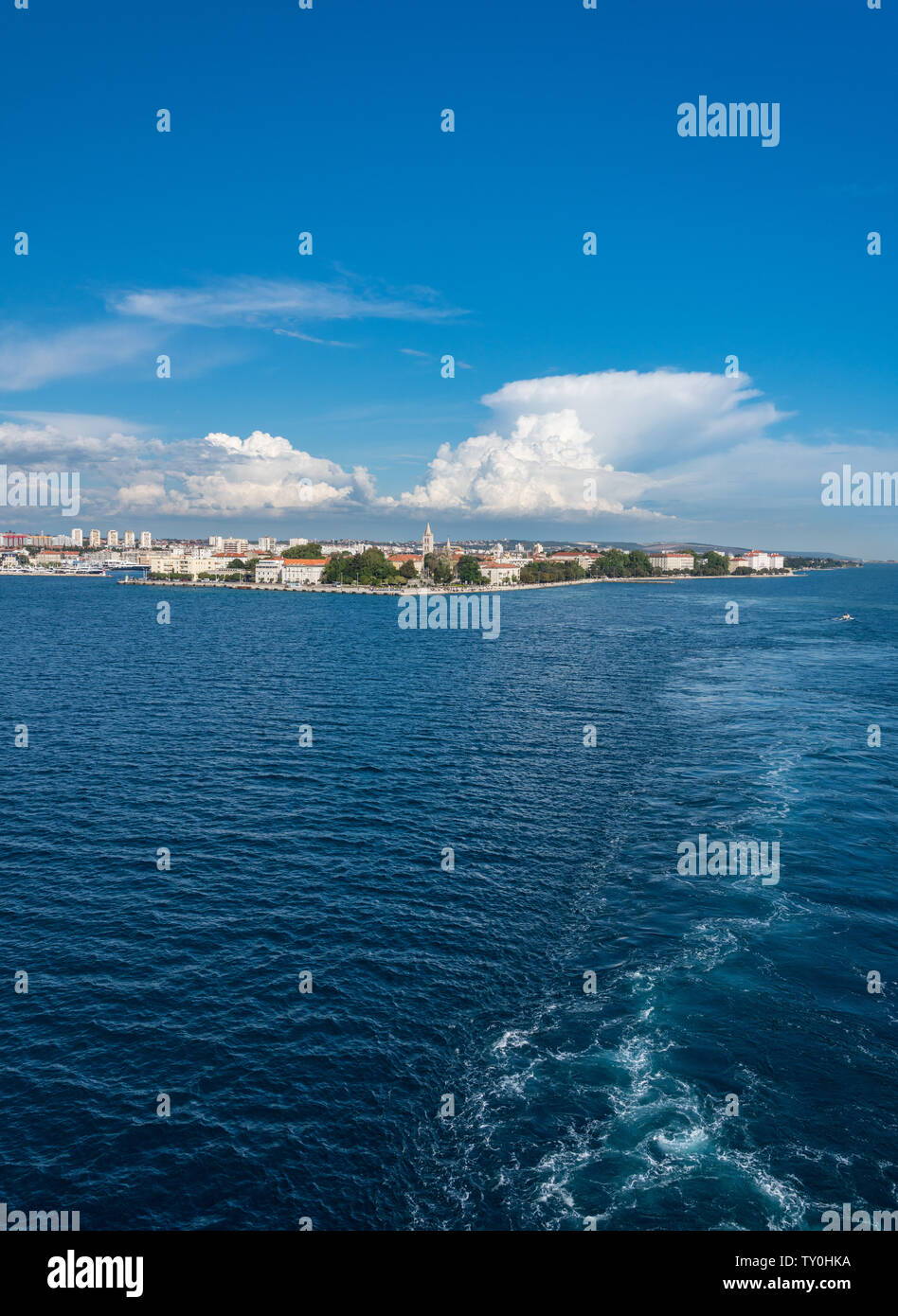 Cruise ship leaving dock at Port of Zadar in Croatia Stock Photo - Alamy