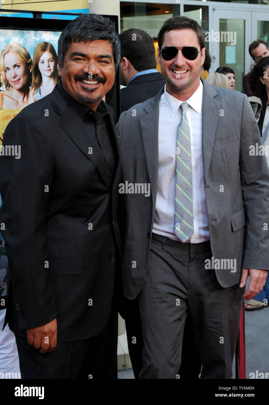 George Lopez (L) and Luke Wilson, cast members in the dramatic comedy ...
