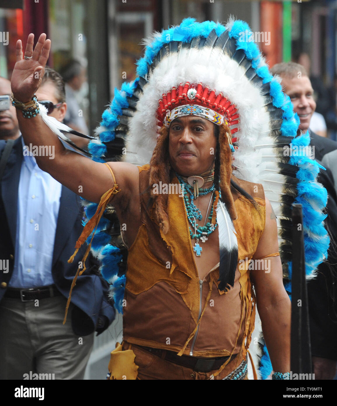 Felipe Rose a member of the pop music group Village People acknowledges ...