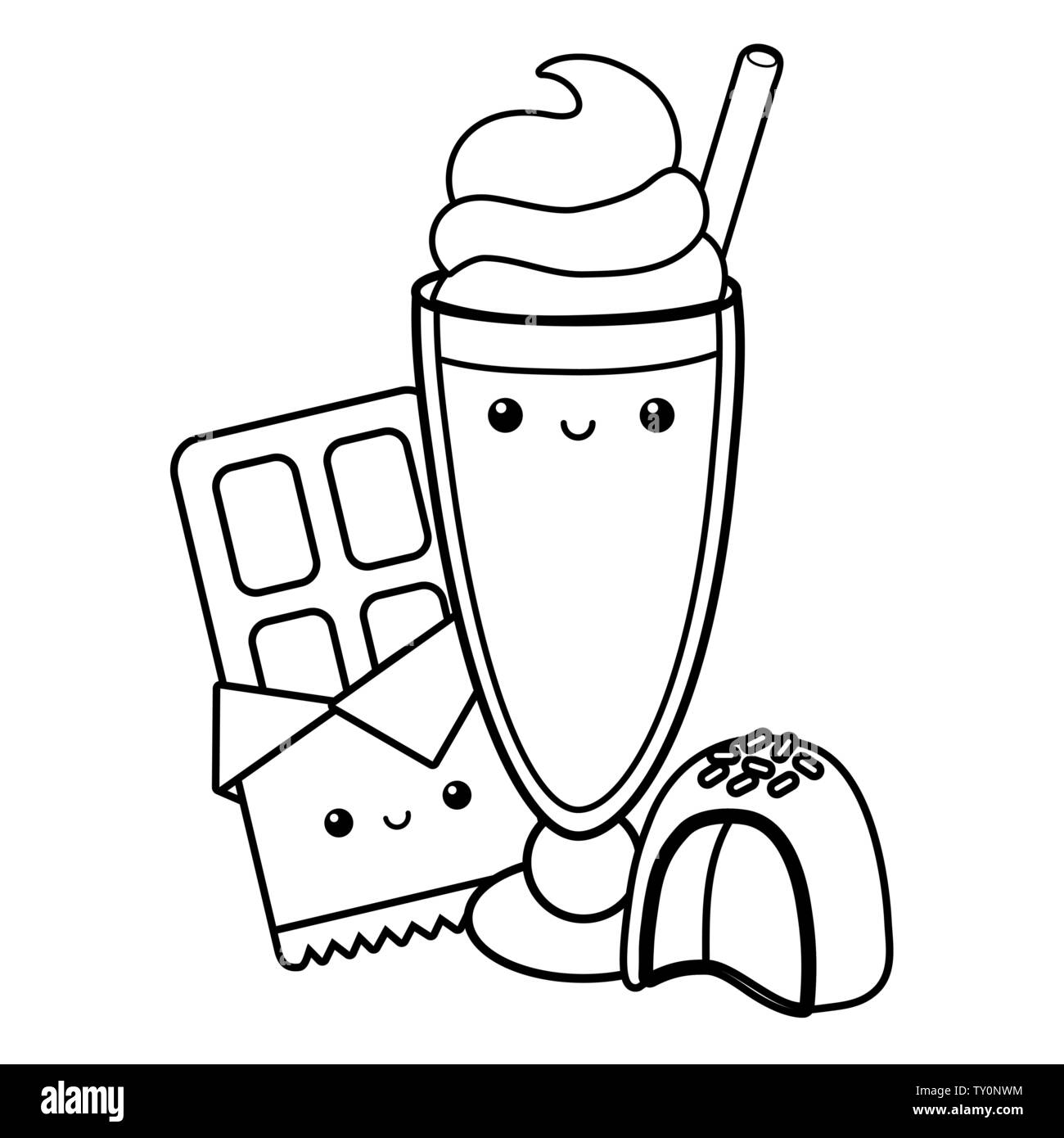 Isolated sweet food design, dessert delicious sugar snack and tasty ...