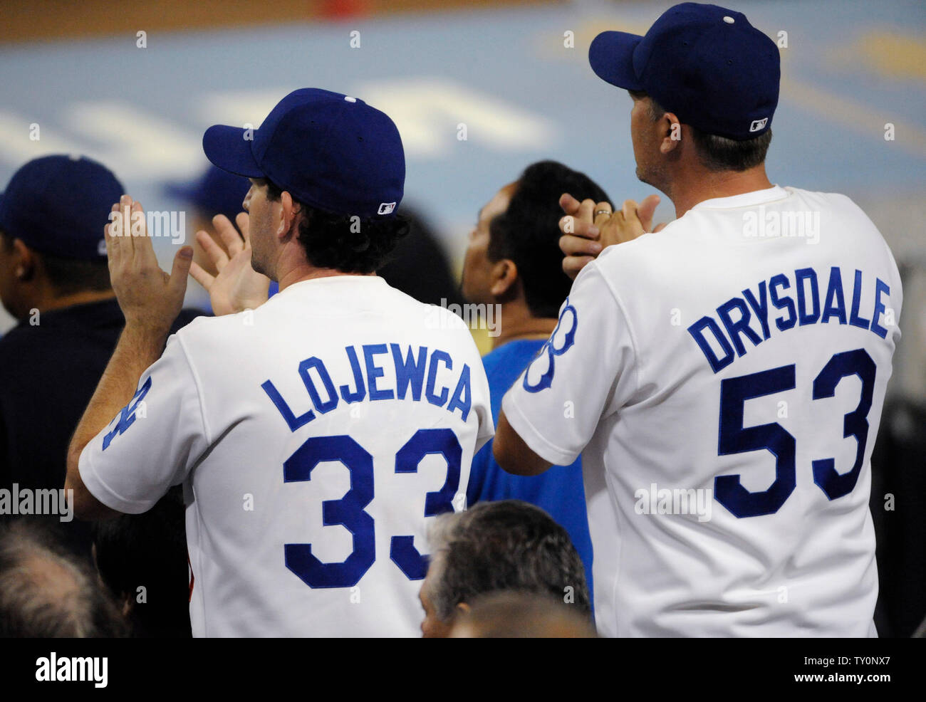Fans cheer the Los Angeles Dodgers during play against the San Diego ...
