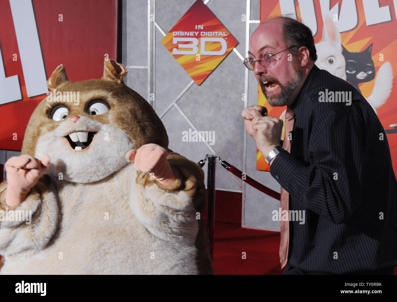 Actor Mark Walton (R), who voices the character Rhino in the animated ...