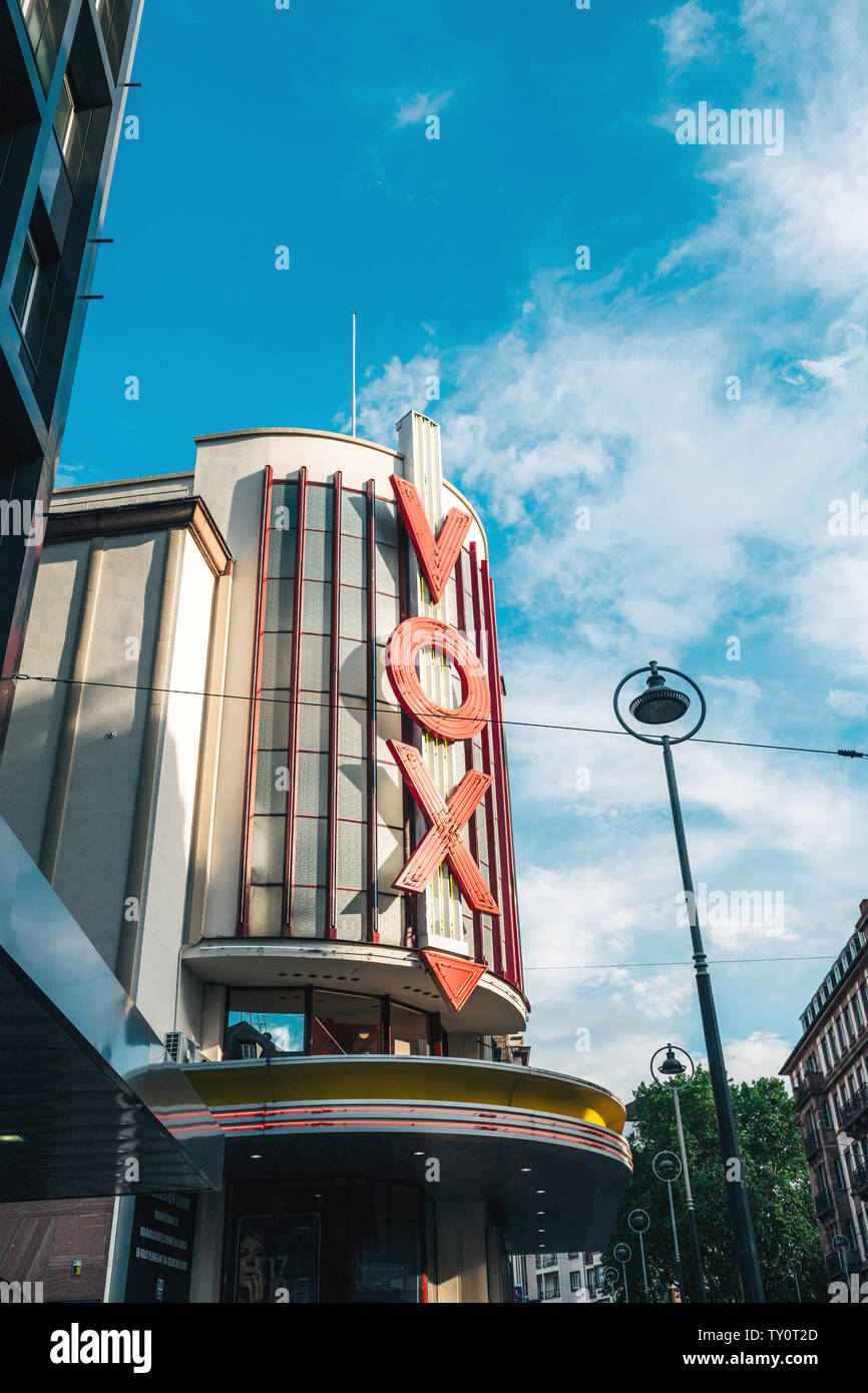 Strasbourg, France - July 22, 2017: Vox cinema movie theater in central ...
