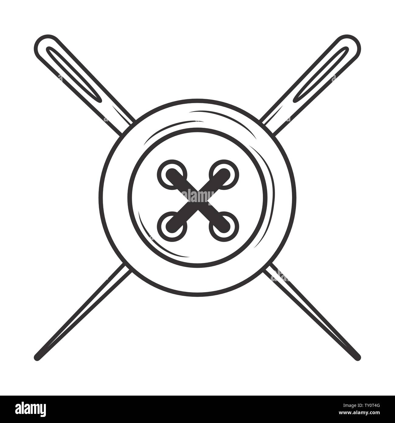 Button and needle design, Tailor shop fashion textile workshop sewing ...