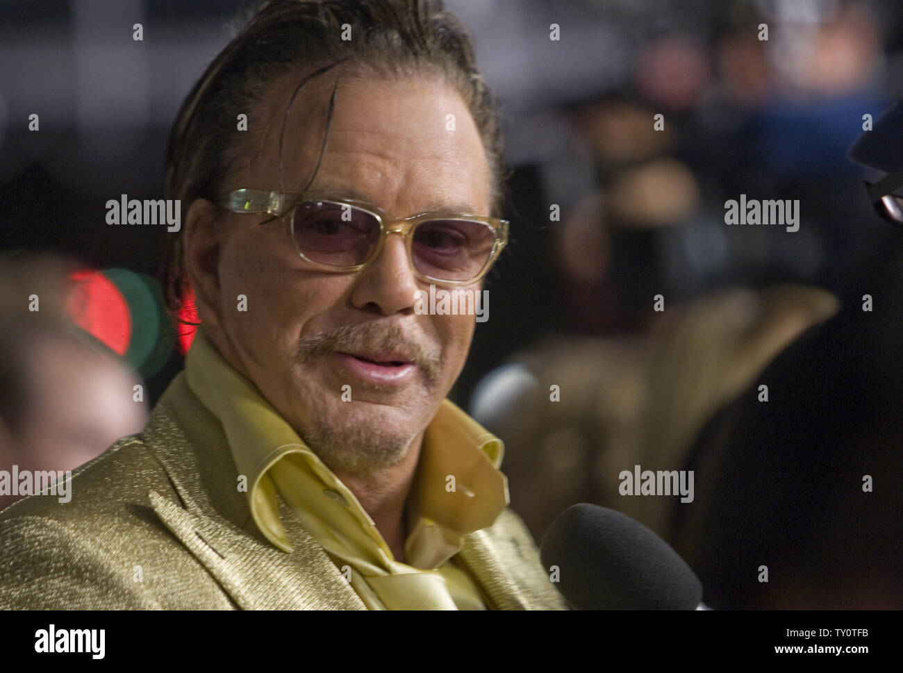 Micky Rourke, a cast member in the motion picture drama "The Wrestler ...