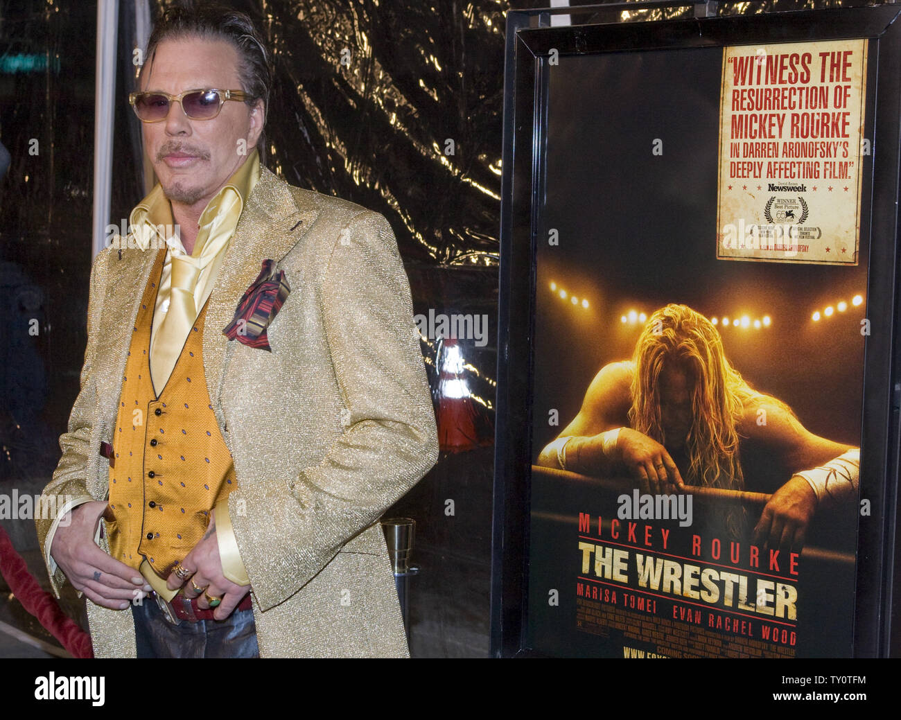 Micky Rourke, a cast member in the motion picture drama "The Wrestler ...