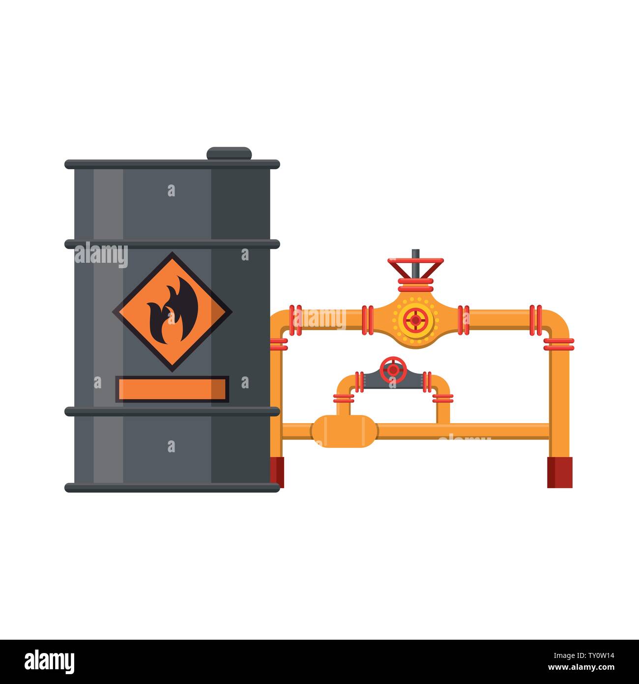 Oil barrel and fuel pipelines symbols Stock Vector Image & Art - Alamy