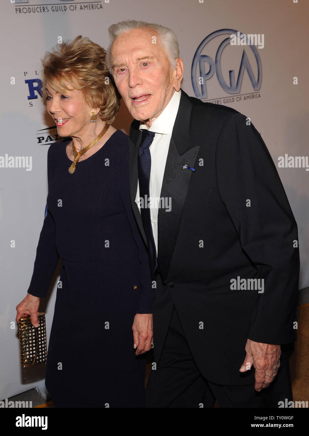Actor Kirk Douglas and his wife Anne arrive for the 20th annual Producers Guild Awards at the ...