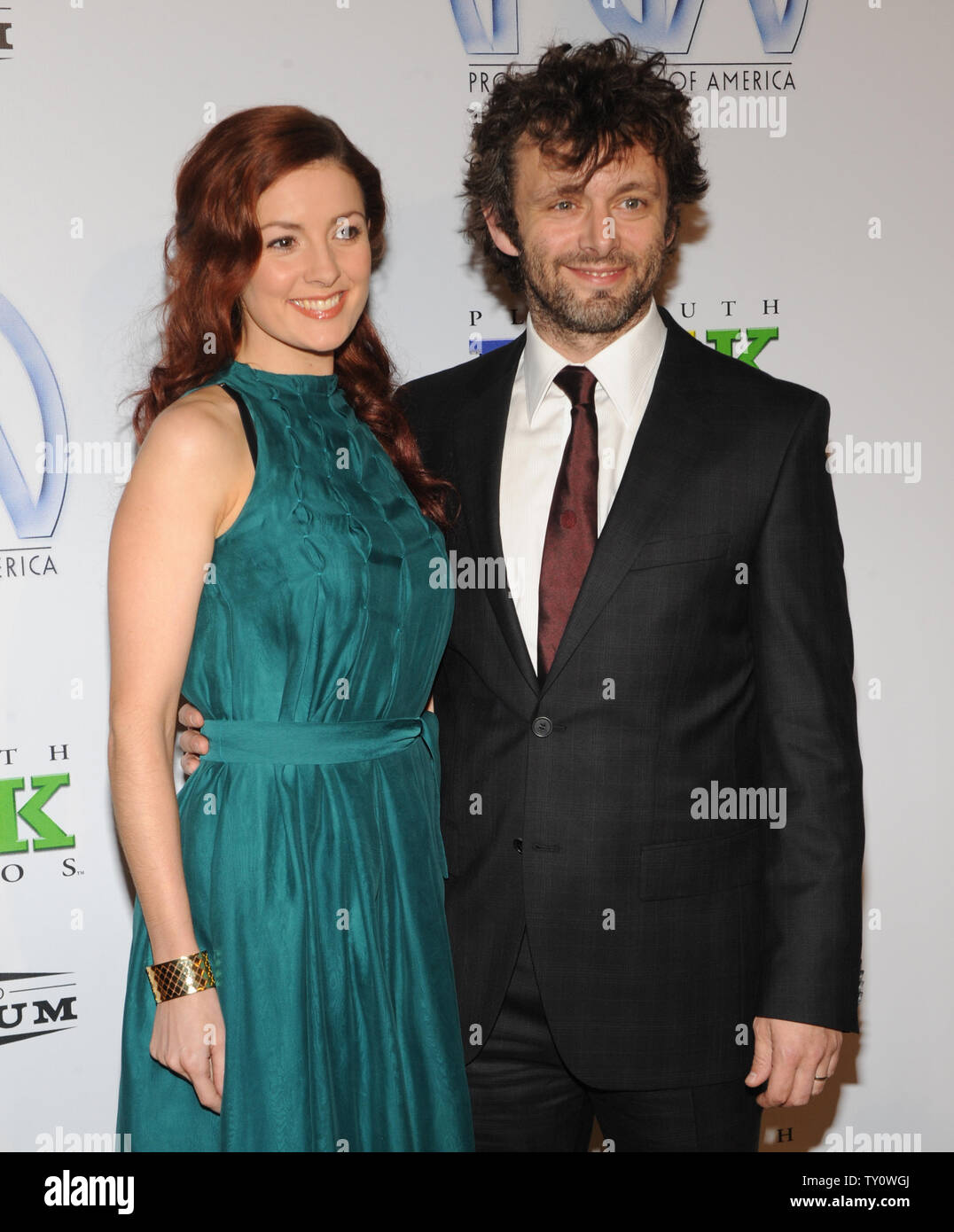 Actor Michael Sheen and his girlfriend Lorraine Stewart arrive for the ...