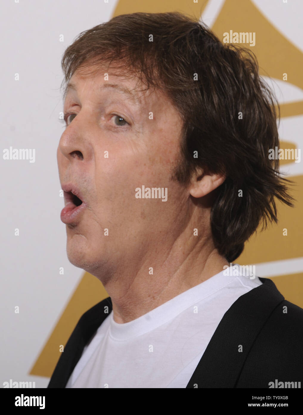 Show performer Paul McCartney appears backstage at the 51st annual ...