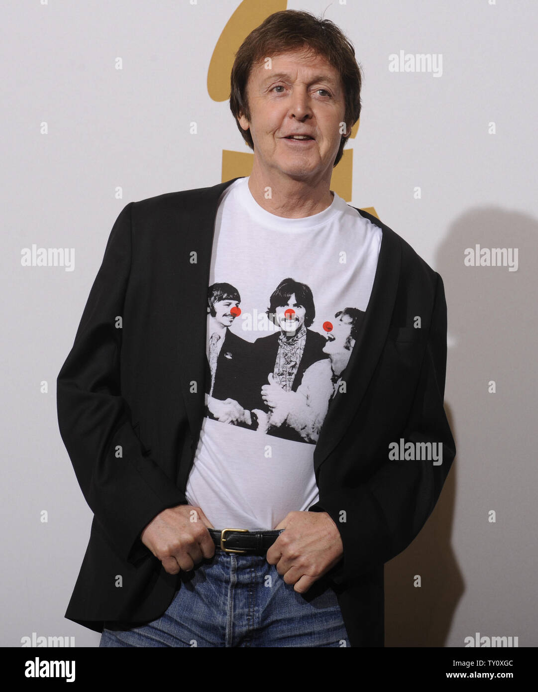 Show performer Paul McCartney appears backstage at the 51st annual ...