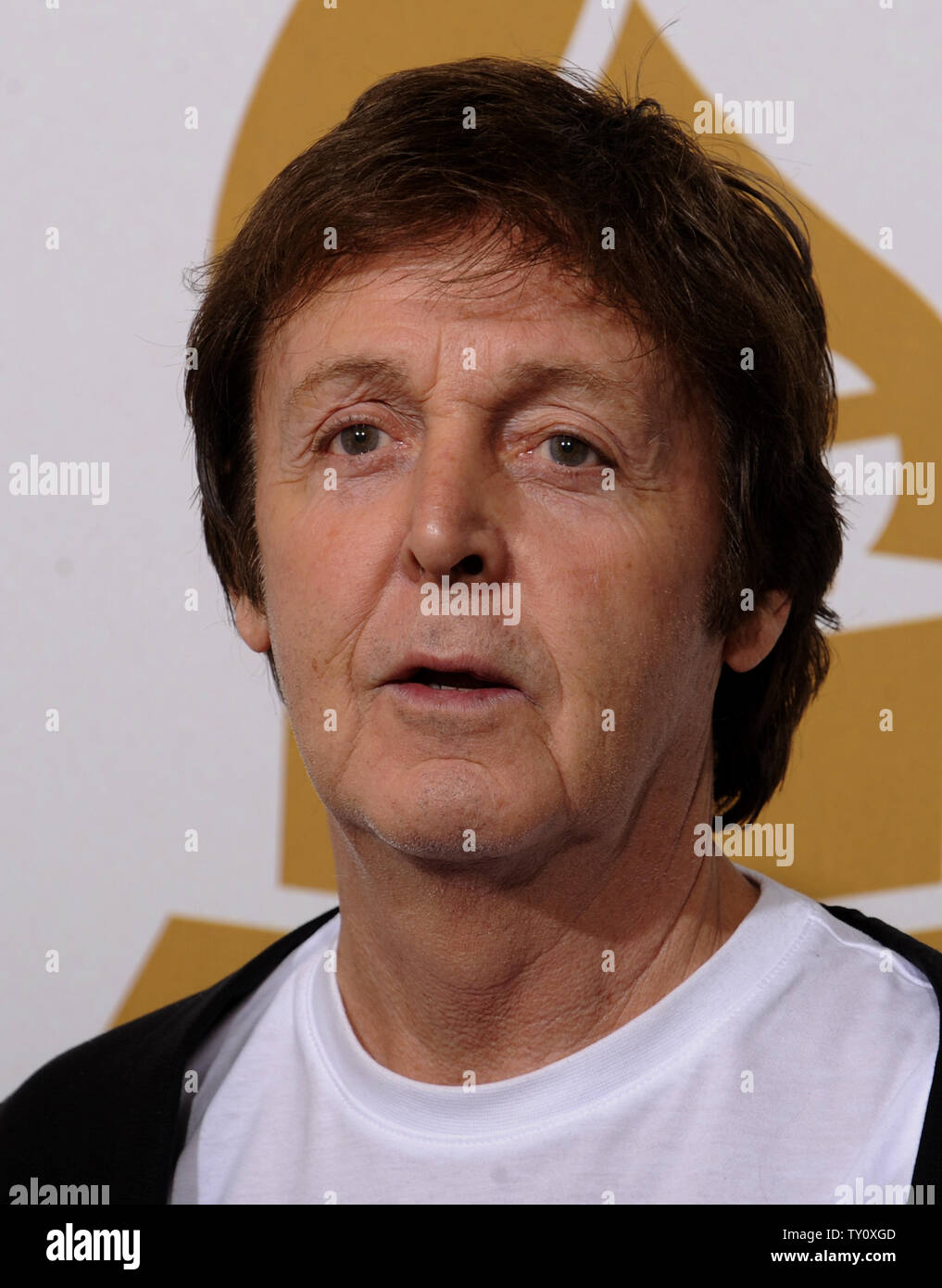 Show performer Paul McCartney appears backstage at the 51st annual ...