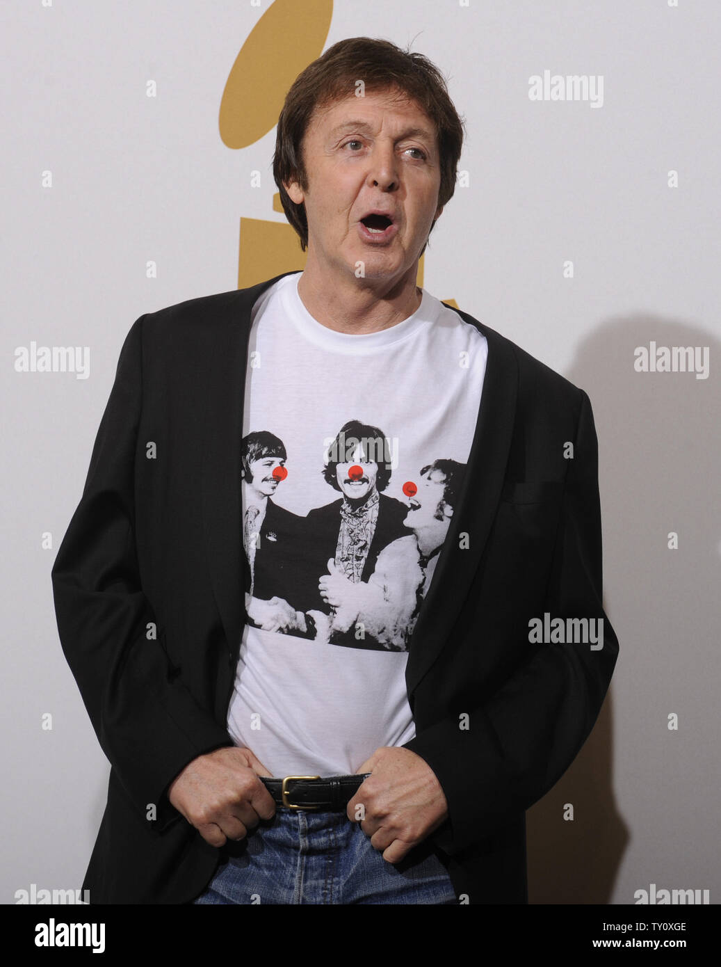 Show performer Paul McCartney appears backstage at the 51st annual ...