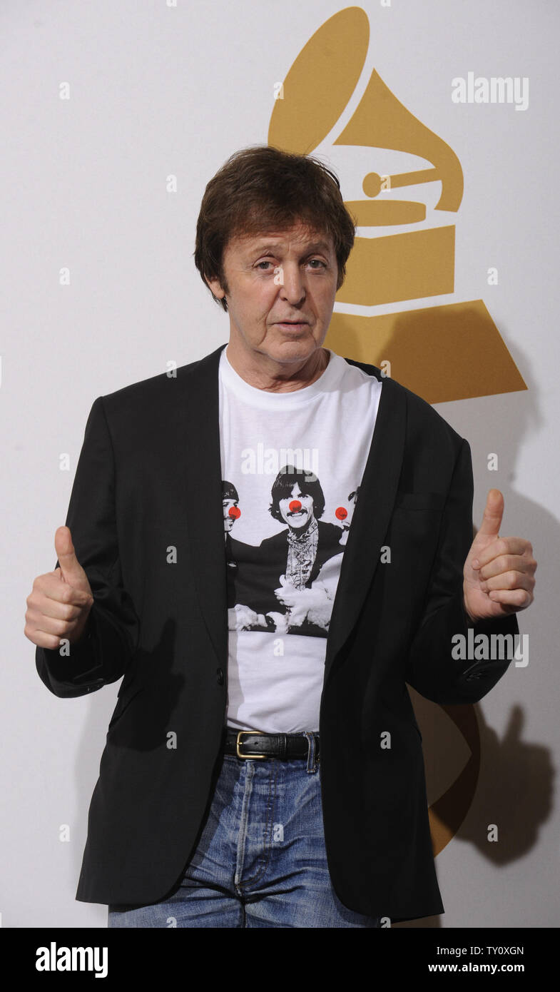 Show performer Paul McCartney appears backstage at the 51st annual ...
