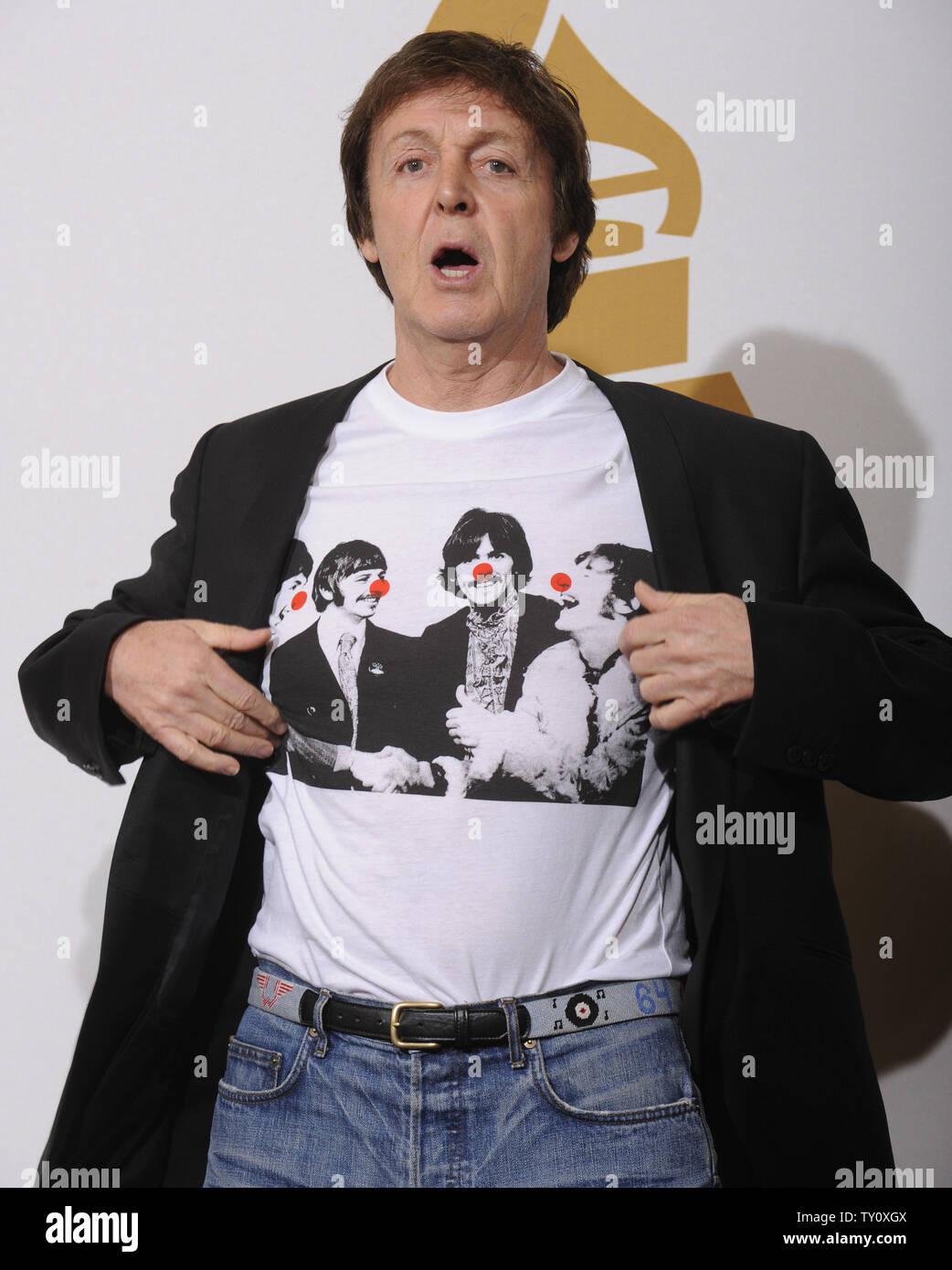 Show performer Paul McCartney appears backstage at the 51st annual ...