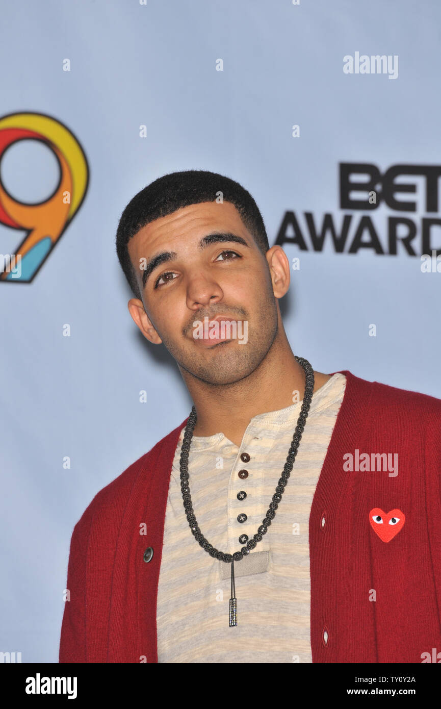LOS ANGELES, CA. June 28, 2009: Drake at the 2009 BET Awards (Black ...