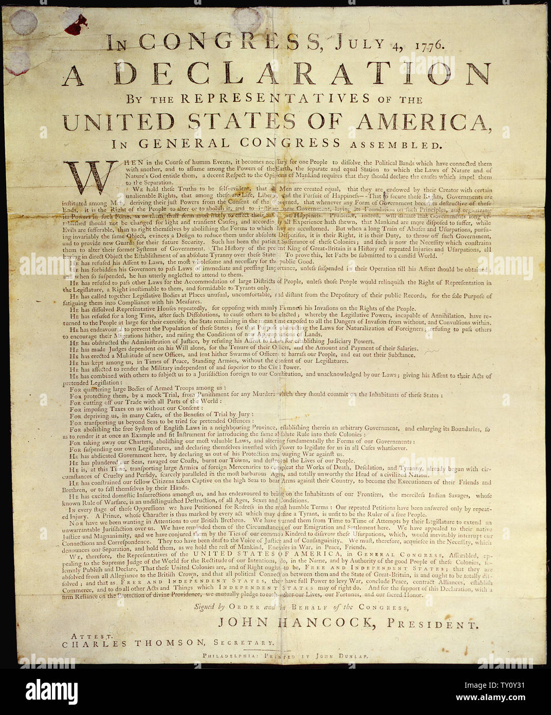 John dunlap hi-res stock photography and images - Alamy