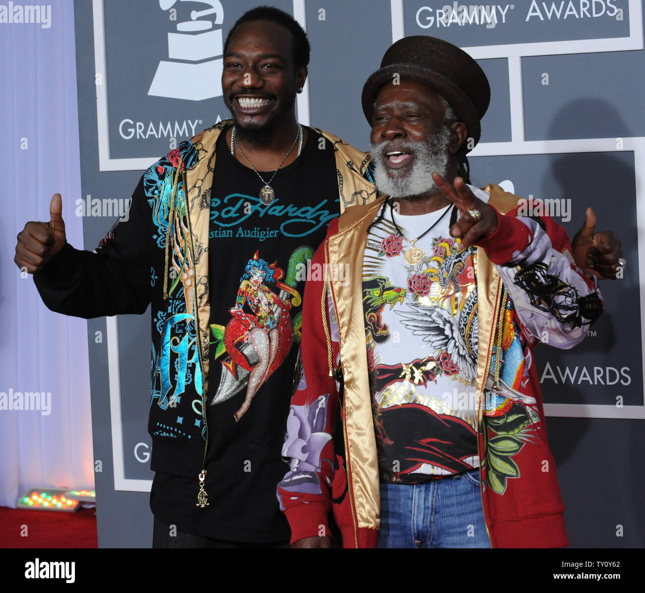 The group "Burning Spear" arrives at the 51st annual Grammy Awards at ...