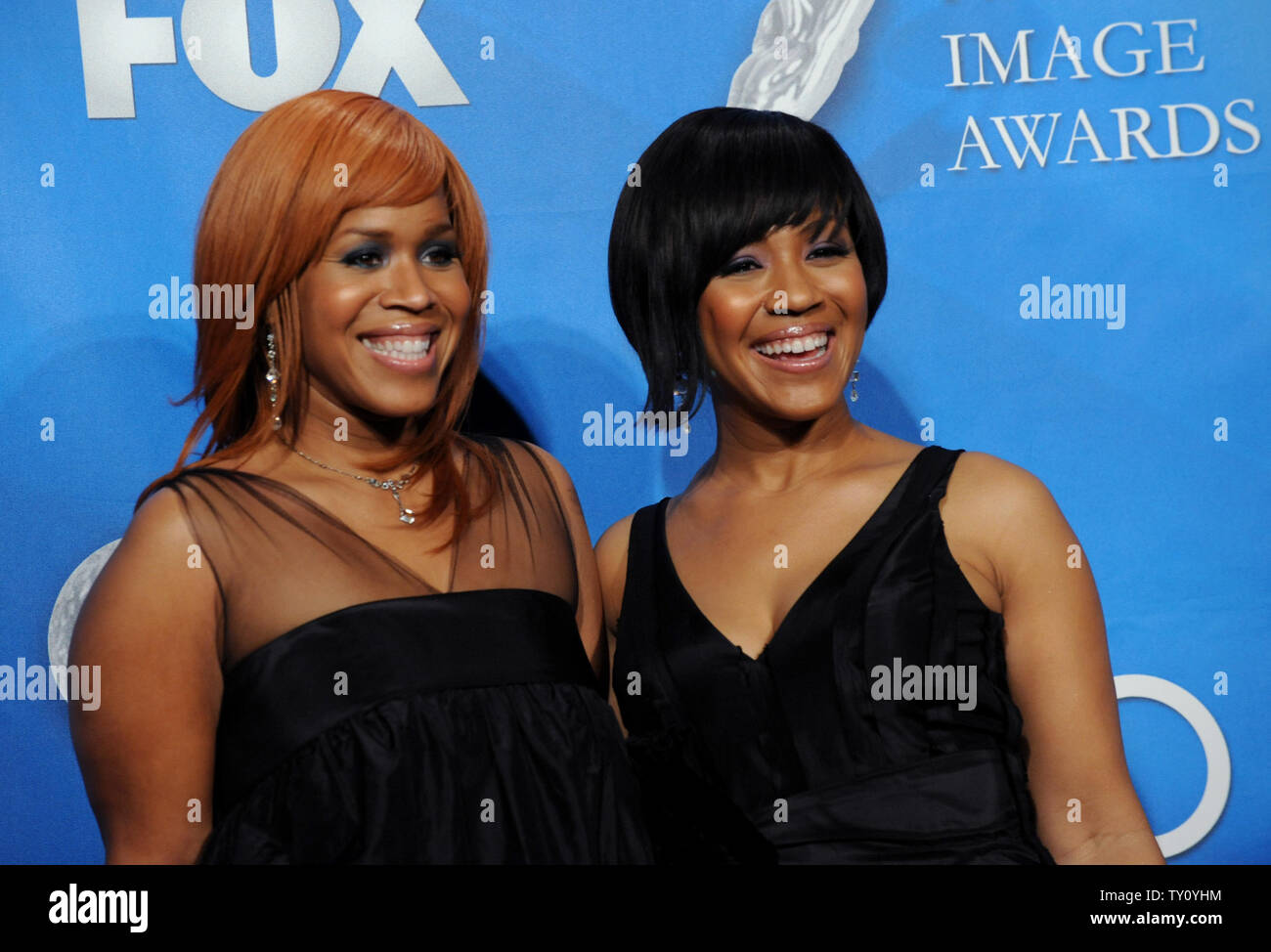Singers Erica Monique Atkins (L) and Tina Evette Atkins of Mary Mary ...