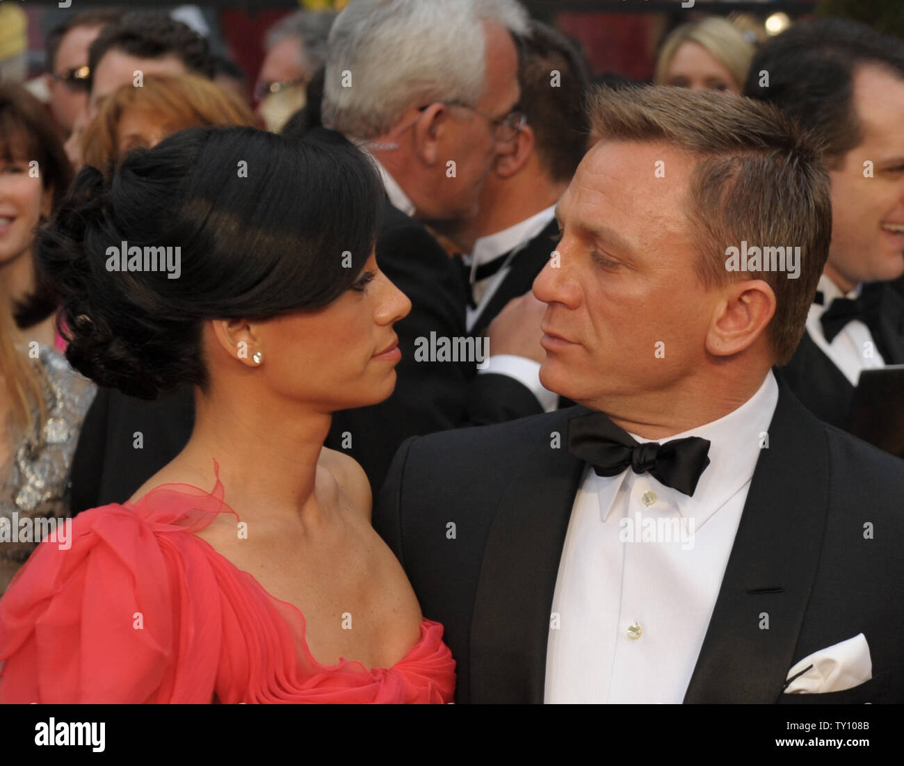 British actor Daniel Craig and Satsuki Mitchell arrive at the 81st ...