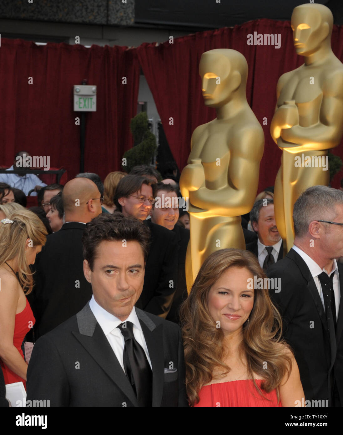 Actor Robert Downey Jr. (L) and Susan Downey arrive at the 81st Academy Awards in Hollywood on ...